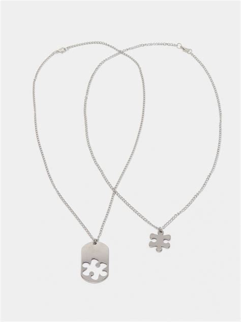 Парные кулоны цепочки для двоих купить по цене 420 ₽ в интернет магазине Магнит Маркет