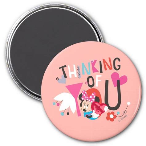 Minnie Mouse Thinking Of You Magnet Zazzle