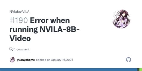 Error When Running Nvila B Video Issue Nvlabs Vila Github