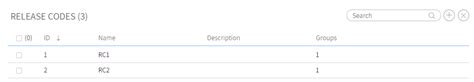 Manage Release Codes
