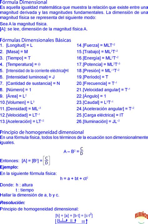 Dimensiones Ejercicios Resueltos De AnÁlisis Dimensional