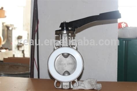 Full Ptfe Butterfly Valve Cf8m Body Dn100 High Quality Full Ptfe