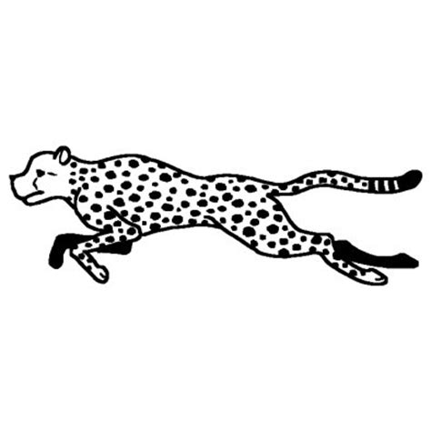 チーター1 動物 無料白黒イラスト素材