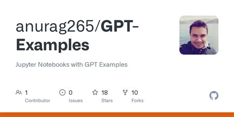Github Anurag265gpt Examples Jupyter Notebooks With Gpt Examples