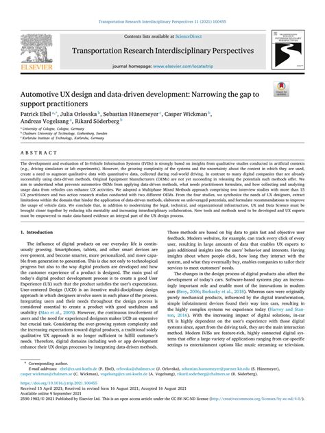 pdf automotive ux design and data driven development narrowing the