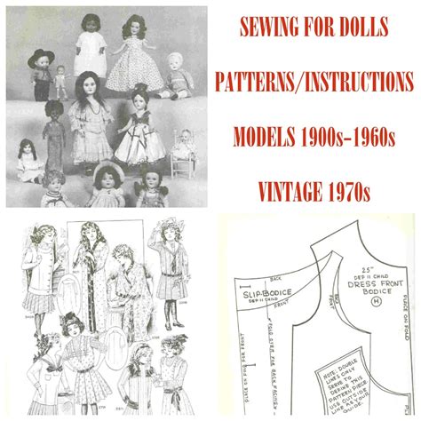 Digital Vintage Sewing Dolls Pattern Sewing Twentieth Ce Inspire