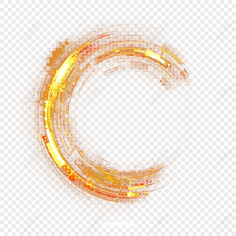 골든 스 트리머 기술 일러스트 테두리공상 과학광권 Png 일러스트 무료 다운로드 Lovepik
