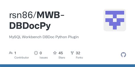 GitHub Rsn MWB DBDocPy MySQL Workbench DBDoc Python Plugin