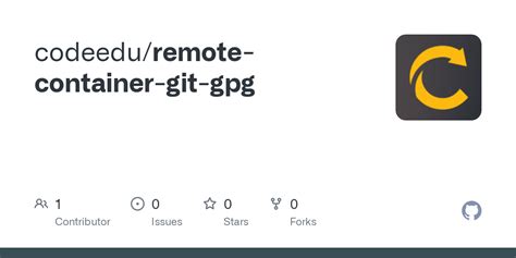 Github Codeeduremote Container Git Gpg