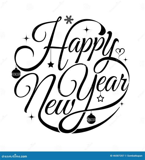 Tarjeta De La Feliz Año Nuevo Ilustración Del Vector Ilustración De