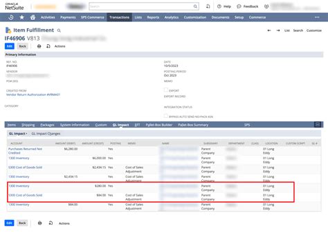 Cost Of Sale Adjustments In Netsuite Returns Flows Ecobsoft