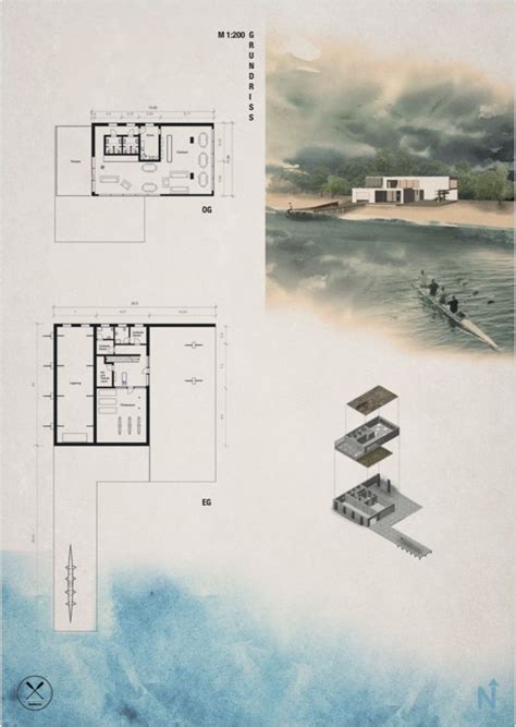 Project Rowingclub Wannsee Placard Design Layout Architecture