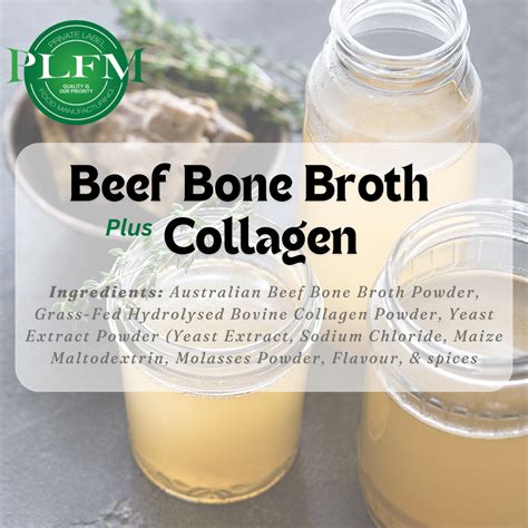 Beef Bone Broth Collagen Private Label Food Manufacturing Plfm
