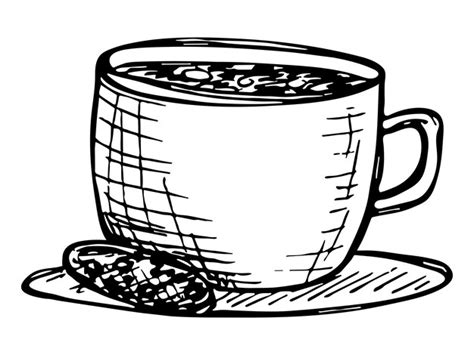 Jolie Tasse De Thé Ou De Café Illustration Simple Tasse Clipart Doodle