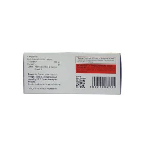 Valsabrook Valsartan Tablets Ip 160 Mg At ₹ 389 00 Box Valsartan
