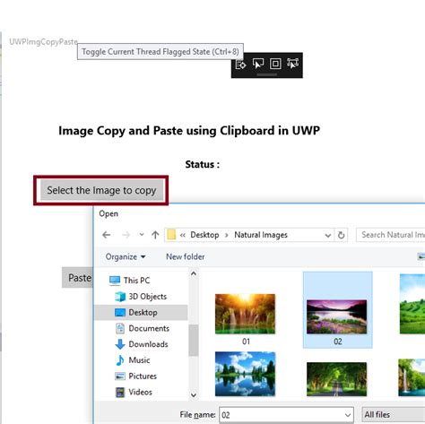 Image Copy And Paste Using Clipboard In UWP