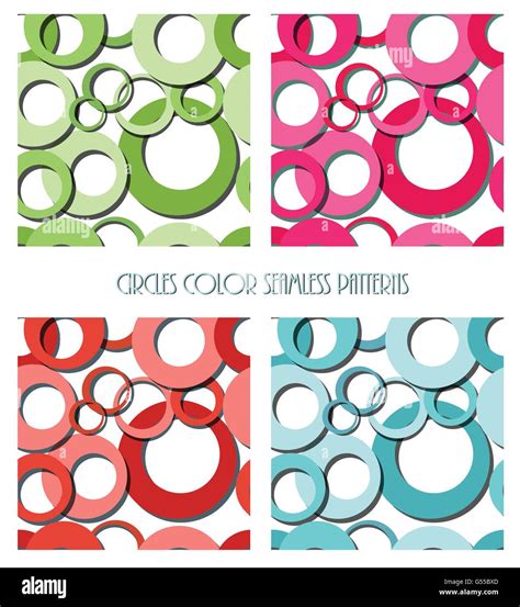 Color Seamless Background Circles Set Vector Design Stock Vector Image And Art Alamy