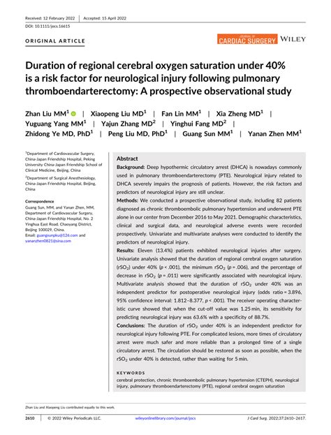 Duration Of Regional Cerebral Oxygen Saturation Under 40 Is A Risk Factor For Neurological