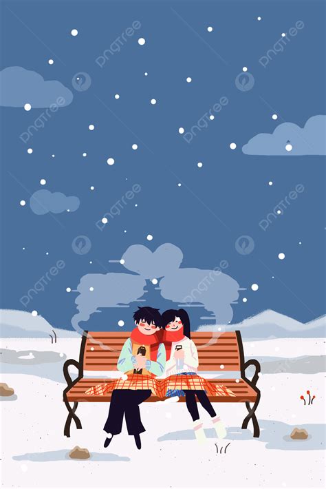 겨울 일출 선 그림 데이트 커플 공원 바람 포스터 커플 여행 데이트 박 겨울 의류 일러스트 레이터 스타일 배경 커플 여행 데이트 배경 일러스트 및 사진 무료 다운로드