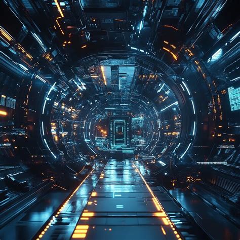 Cybernetic Pathways A Glimpse Into The Digital Future Premium Ai Generated Image
