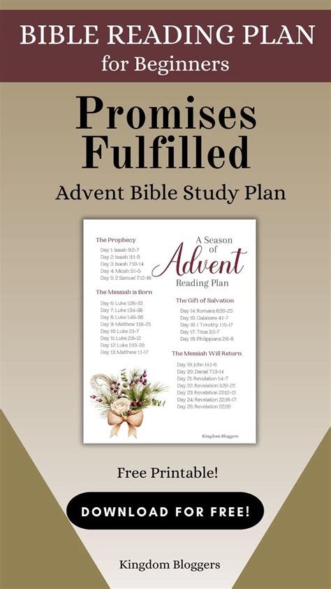 A Season Of Advent Bible Reading Plan