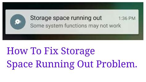 How to fix Storage Space Running Out problem. - YouTube