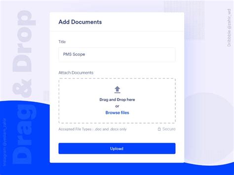 Drag And Drop File Upload UX Add Documents Ui Design Website Web Layout Design Ui Design