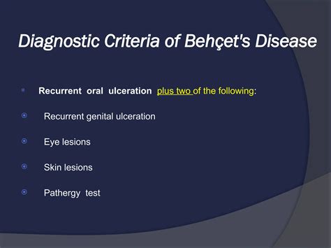 Behcets Syndrome For Medical Student Revised Pptx