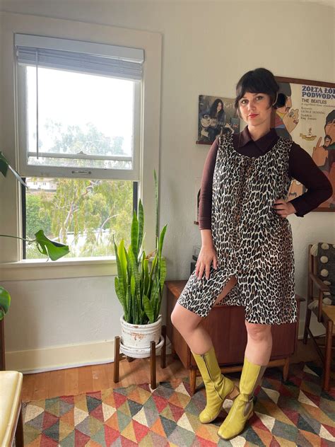 1960s Vintage Semi Sheer Chiffon Leopard Lingerie Dress Etsy