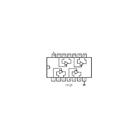 Ic Quad 3stat Buffer Ic74hc125