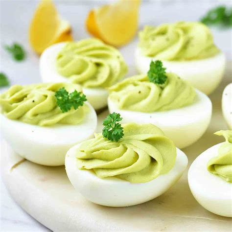 Creamy Avocado Deviled Eggs Recipe Deliciously Home Cooked