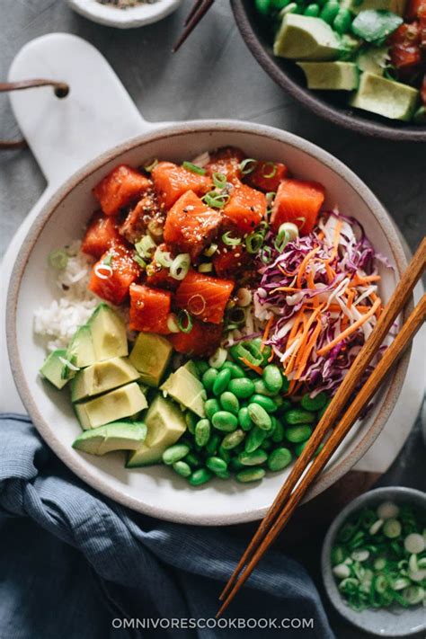 Salmon Poke Bowl Omnivores Cookbook