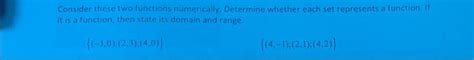 Solved Consider These Two Functions Numerically Determine Chegg