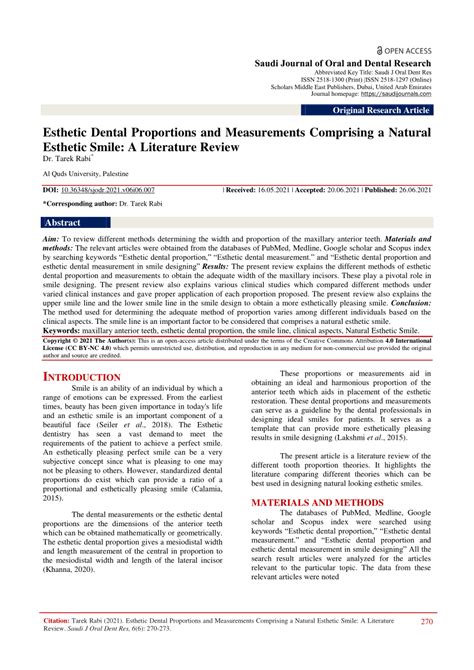 Pdf Esthetic Dental Proportions And Measurements Comprising A Natural Esthetic Smile A