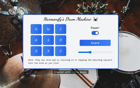 Github Harmonify Drum Machine Drum Machine Built Using React V For