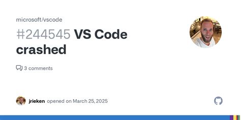 Vs Code Crashed Issue Microsoft Vscode Github
