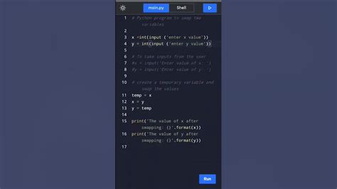 Python Program To Swap Two Variables Techgyan81 Python Programming Itsector Youtube