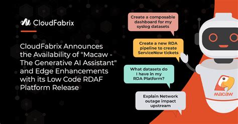 Cloudfabrix Announces The Availability Of Macaw The Generative Ai Assistant And Edge