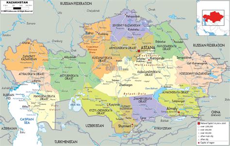 Kazakhstan Carte Et Image Satellite