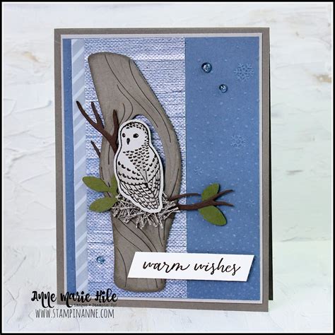 Stampin Up Winter Owls With O Holy Night Su Color Challenge Card Artofit