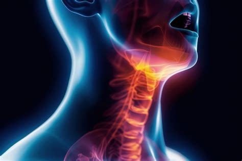 Premium Photo Sore Throat 3d Rendering Illustration Style Throbbing