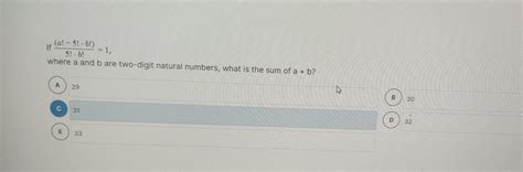 Solved If B A B Where A And B Are Two Digit Chegg