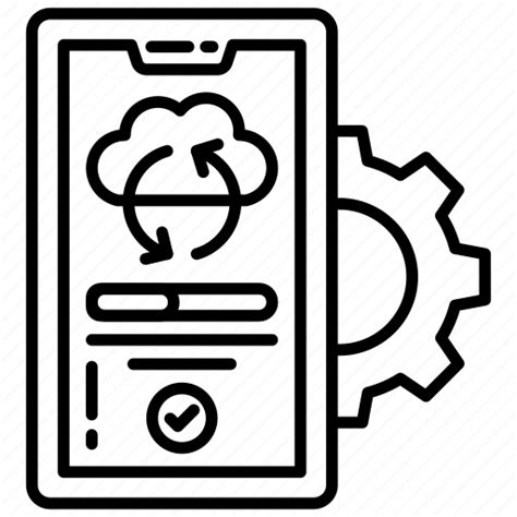 Mobile Sync Device Contact Syncing Cloud Data Icon Download On