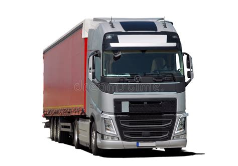 Gros Camion Avec Semi remorque Photo stock Image du fret chargé
