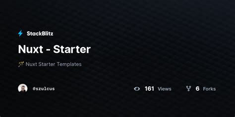 Nuxt Starter StackBlitz