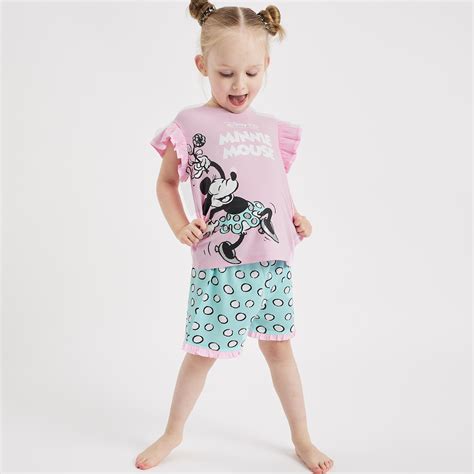 Girls Disney Minnie Mouse Short Pyjamas Pyjama Planet