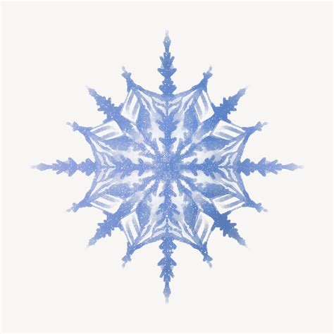 Aesthetic Snowflake Clipart Watercolor Design Premium Photo Rawpixel