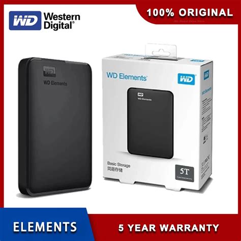 Wd외장하드 Western Digital Wd Elements 5 휴대용 외장 하드 드라이 티몬