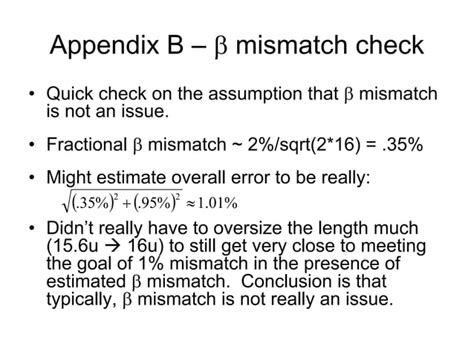 Mismatchpresentationforanalogcircuits Pdf