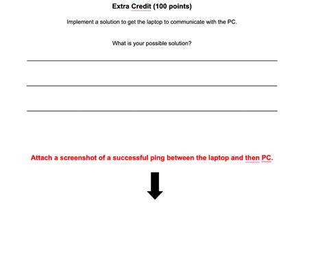 Solved Objective Find Out Why A Laptop Can Not Ping A PC 1 Chegg
